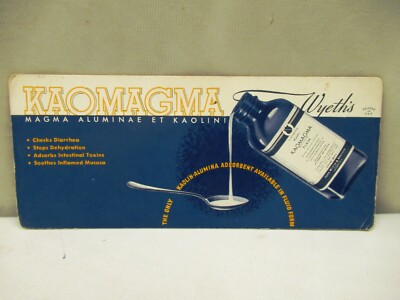 Antique Kaomagma Medicine For Intestinal Toxemia Advertise Sample Card ...