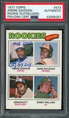 Andre Dawson Signed and Inscribed 1977 Topps Rookie (PSA/DNA) | eBay