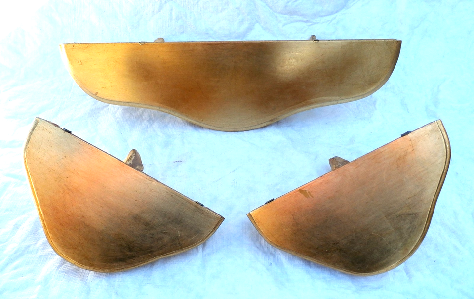 3 Pc. Vintage Italian Wall Shelf Sconces Italy Ornate Floating Gold ...