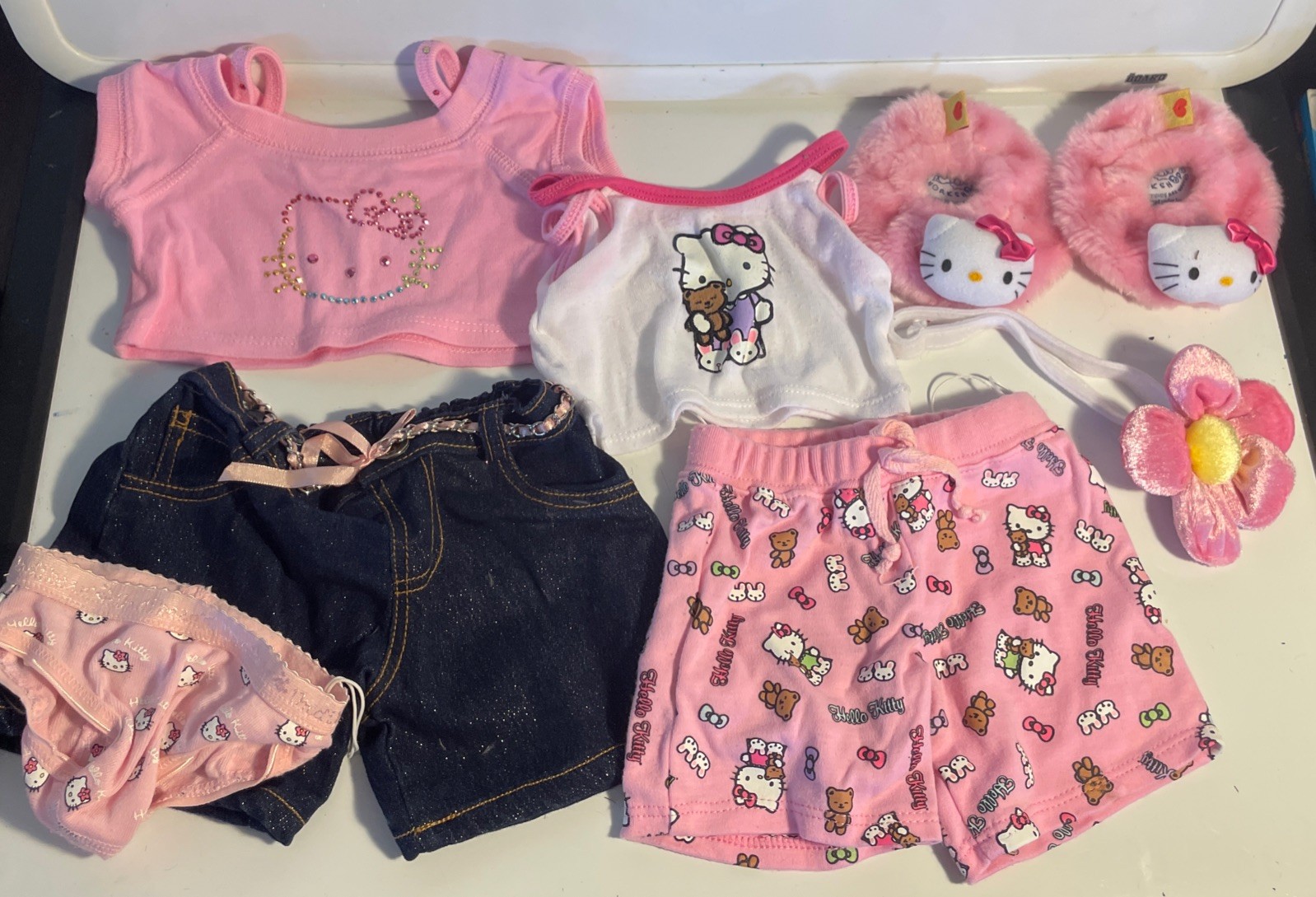 Lot of Build a Bear Hello Kitty Outfits and a pair Slipper Shoes | eBay