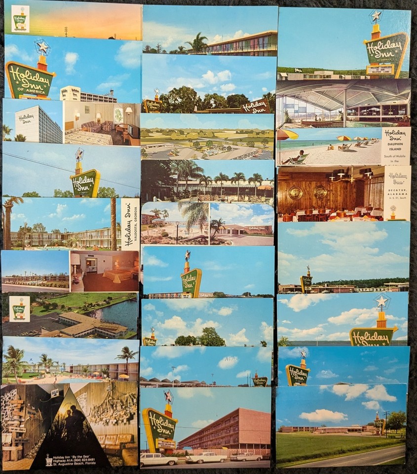 Huge Postcard Lot HOLIDAY INN 260 Vintage Postcards Great Mixture Of ...