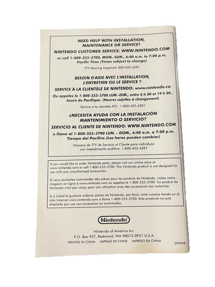 Nintendo DS Lite Instruction Manual Booklet | eBay