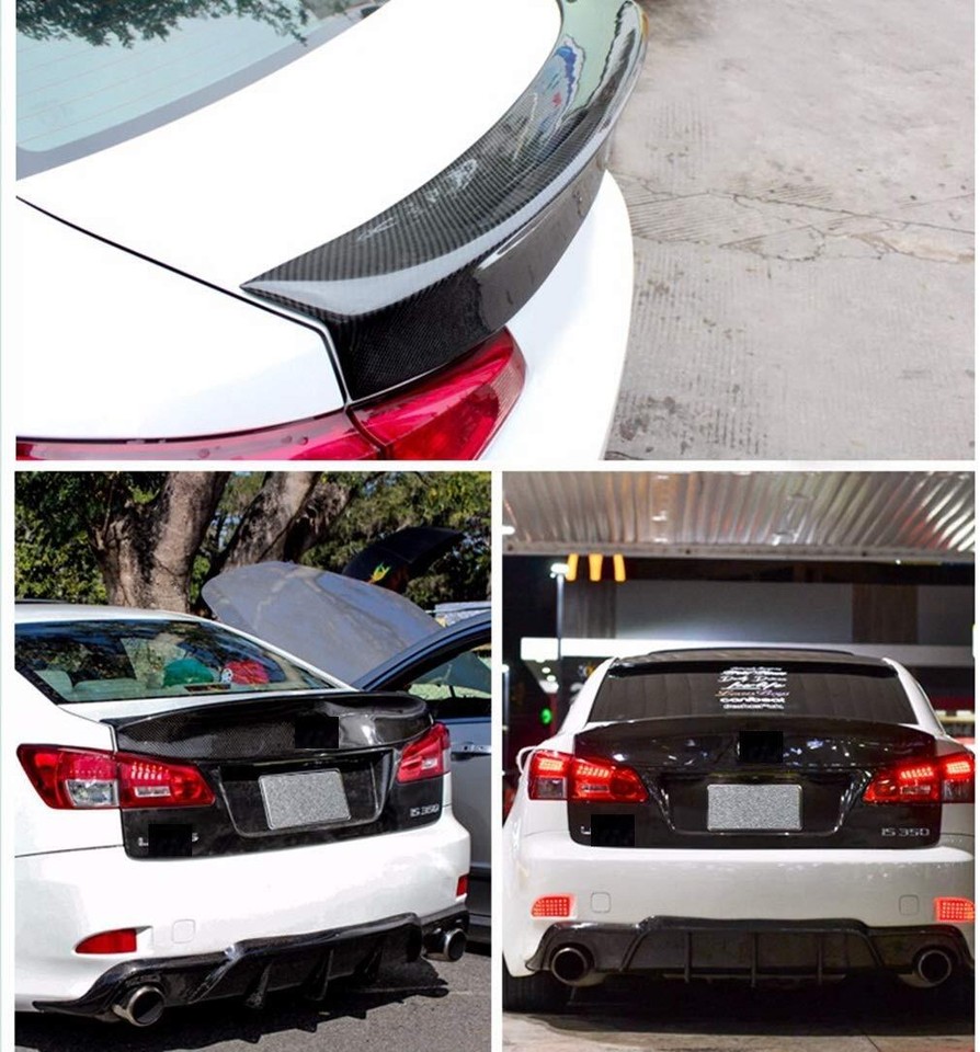 REAL CARBON FIBER REAR TRUNK SPOILER FOR LEXUS IS 250/350 IS300 ISF ...