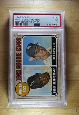 1968 Topps Rookie Stars #142 Buddy Bradford Bill Voss PSA 5 EX White ...