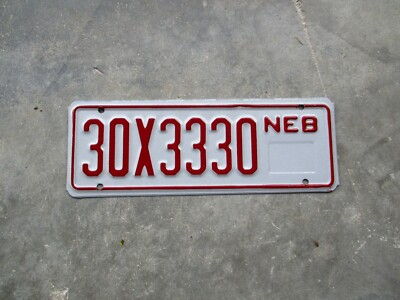 Nebraska Trailer license plate # 30X3330 | eBay