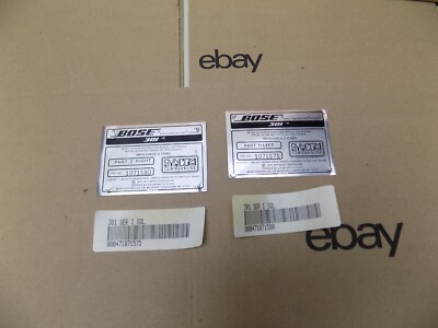 4 - Vintage 1982 Bose 301 Series I Speaker Production Stickers Labels ...