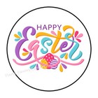 30 HAPPY EASTER ENVELOPE SEALS LABELS STICKERS PARTY FAVORS 1.5" ROUND ...