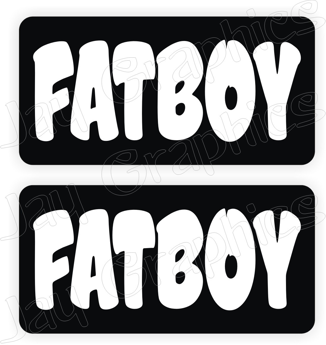 Hard Hat Stickers | (2) FATBOY | Motorcycle Helmet Toolbox Decals ...