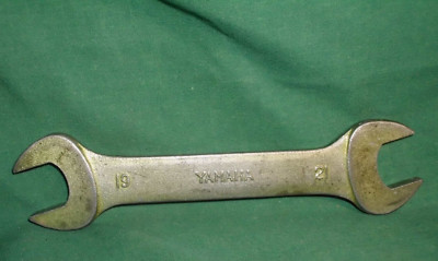 Original vintage Yamaha motorcycle tool kit 19mm & 21mm 7" wrench Nice ...