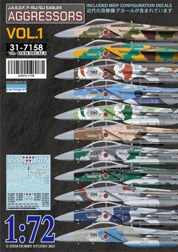 DXM decal 1/72 JASDF F-15J/DJ Aggressors Vol.1 Decal | eBay