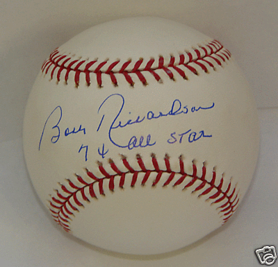 BOBBY RICHARDSON AUTOGRAPH BASEBALL YANKEES 7 X AS | eBay