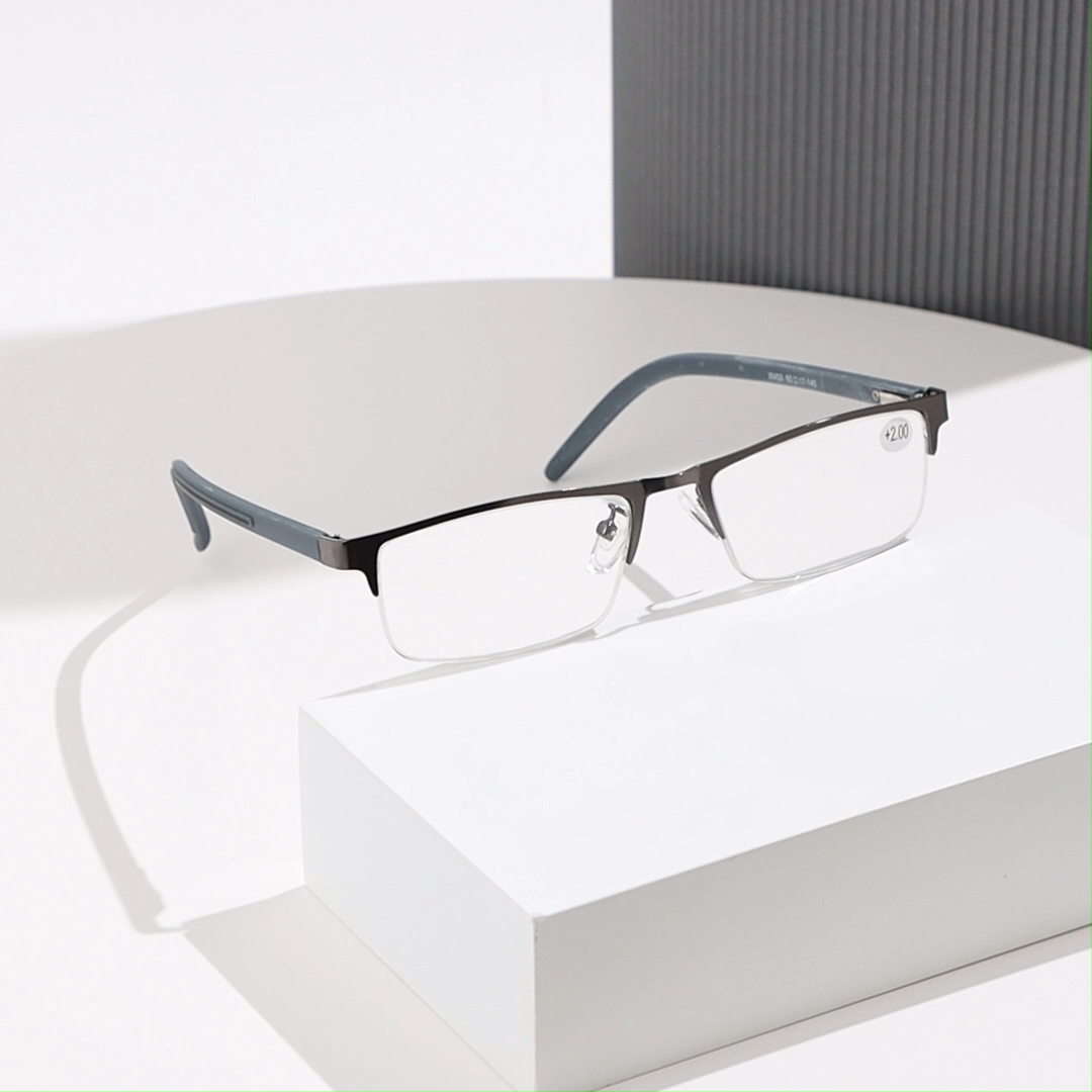 6 PK Mens Spring Hinge Half Frame Blue Light Blocking Reading Glasses ...
