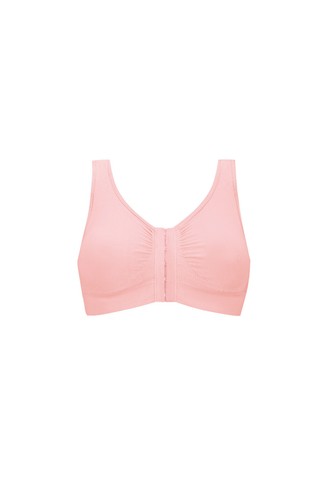 Amoena 44743 Clara Wire-Free Front Closure Mastectomy Bra, Rose Nude ...