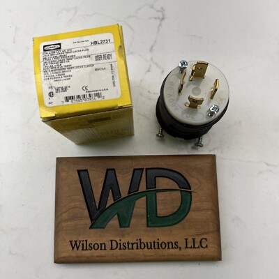 Hubbell HBL2731S Locking Plug 30 A 480VAC 3Pole 3Phase 4 Wire - New in ...