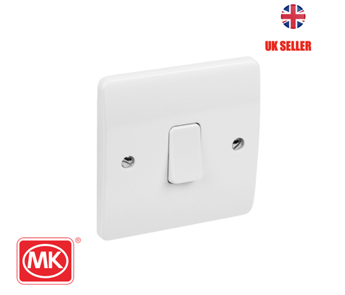 MK LOGIC PLUS 10AX 1-GANG 2-WAY LIGHT SWITCH WHITE | eBay UK