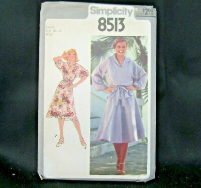 Simplicity Pattern 8513 Loose Pullover & Two-Piece Dress Sz 10 12 UNCUT ...
