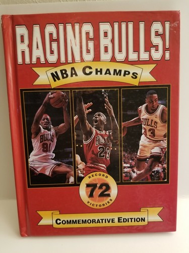 1996 Chicago Bulls/Raging Bulls NBA Champs HC Record Book 72 Victories ...