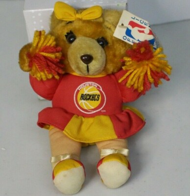 RARE 1990S PLAY BY PLAY PLUSH 11" NBA HOUSTON ROCKETS CHEERLEADER BEAR ...