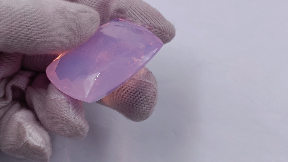 200 Ct Ethiopian Bi-Color Opal Transparent Cushion Cut Certified Loose ...