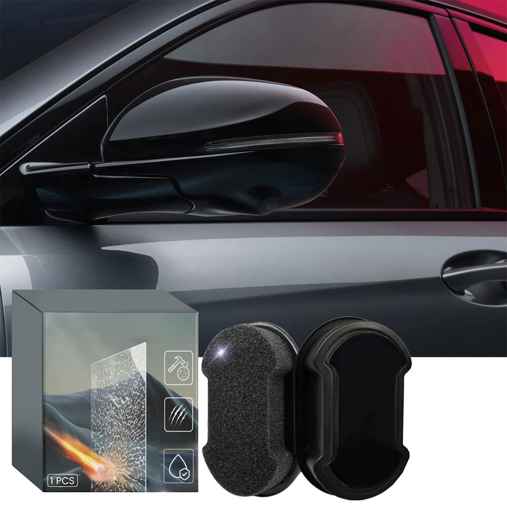 Nano Coat unidirectional rearview mirror sponge wipe for car window and ...