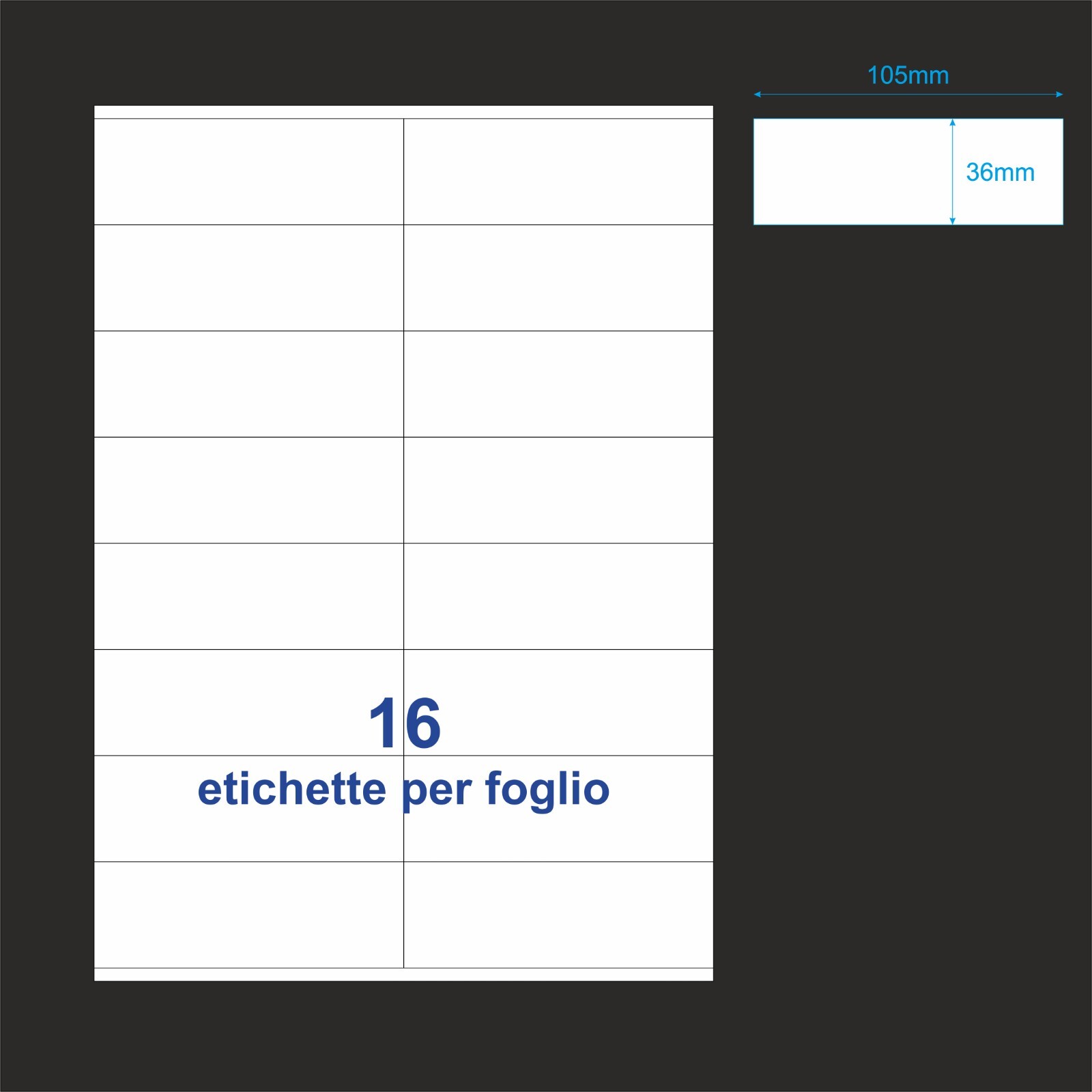Etichette autoadesive formato A4 scatola 100 fogli vari formati ...