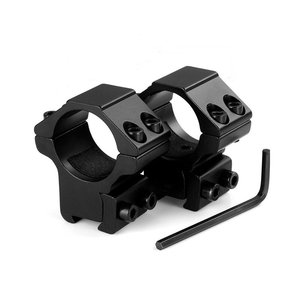 2 Pairs Low Profile 25.4mm + 30mm Scope Rings 11mm Dovetail Rail Mount ...