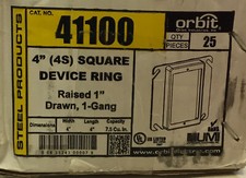 Orbit 52200 5 Inch Square 2 Gang 2 Inch Raised Steel Device Ring for ...