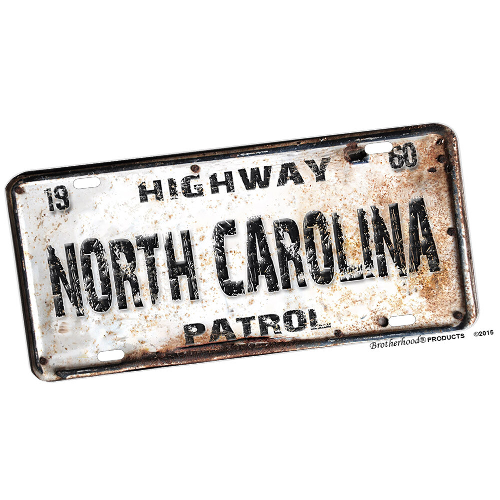 1960 NC Highway Patrol License Plate Design Aluminum License Plate Sign ...