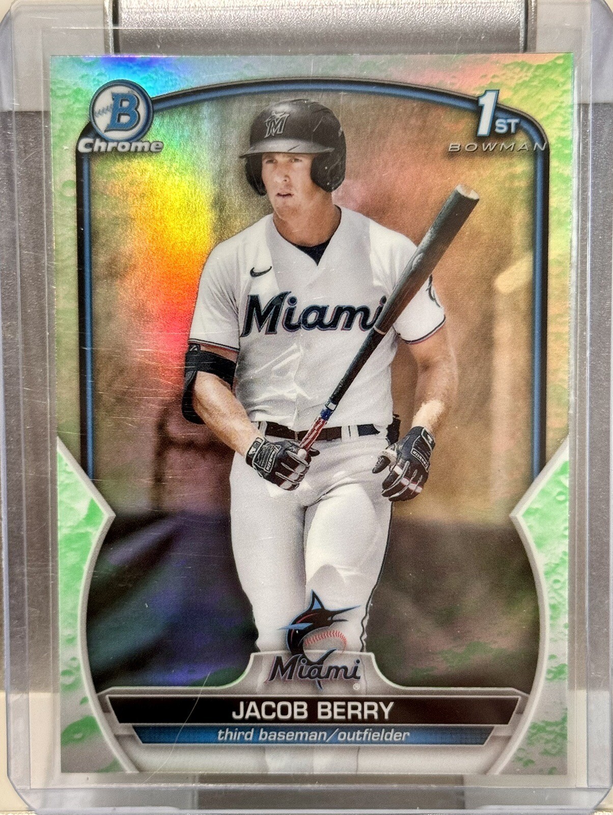 2023 Bowman Chrome Jacob Berry BCP-108 1st Lunar Glow Refractor | eBay