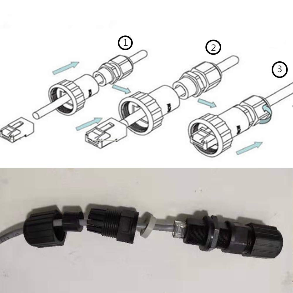 Anmbest 5PCS M20 RJ45 Waterproof Cat5/5e 8P8C Connector IP67 Ethernet ...