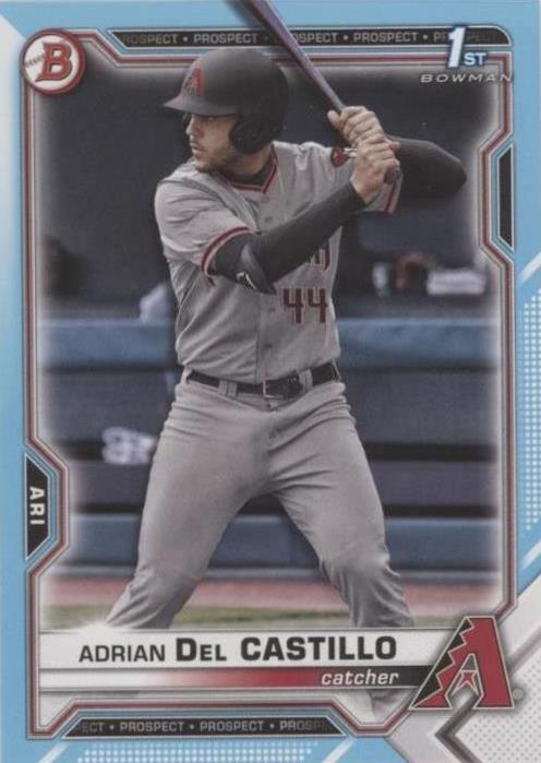 2021 Bowman Draft - Adrian Del Castillo #BD-108 Sky Blue /499 (RC) for ...