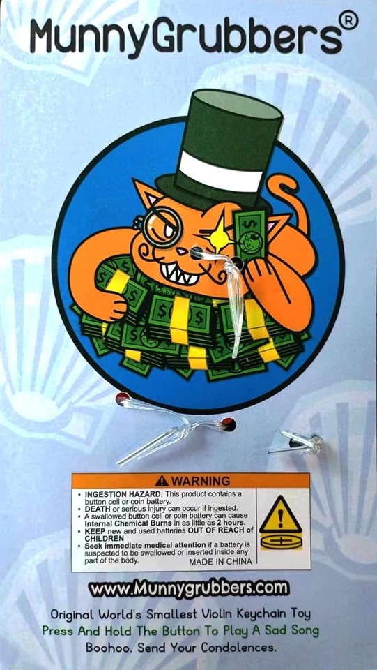 MunnyGrubbers - Original World's Smallest Violin Toy Keychain With ...