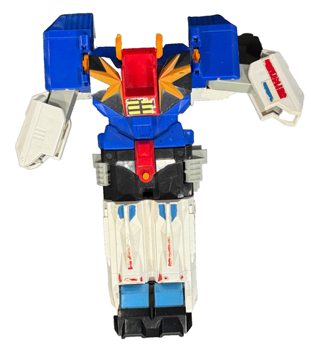 Vintage Transforming Police Car Toy Robot – Blue & White – 1980s Bandai ...