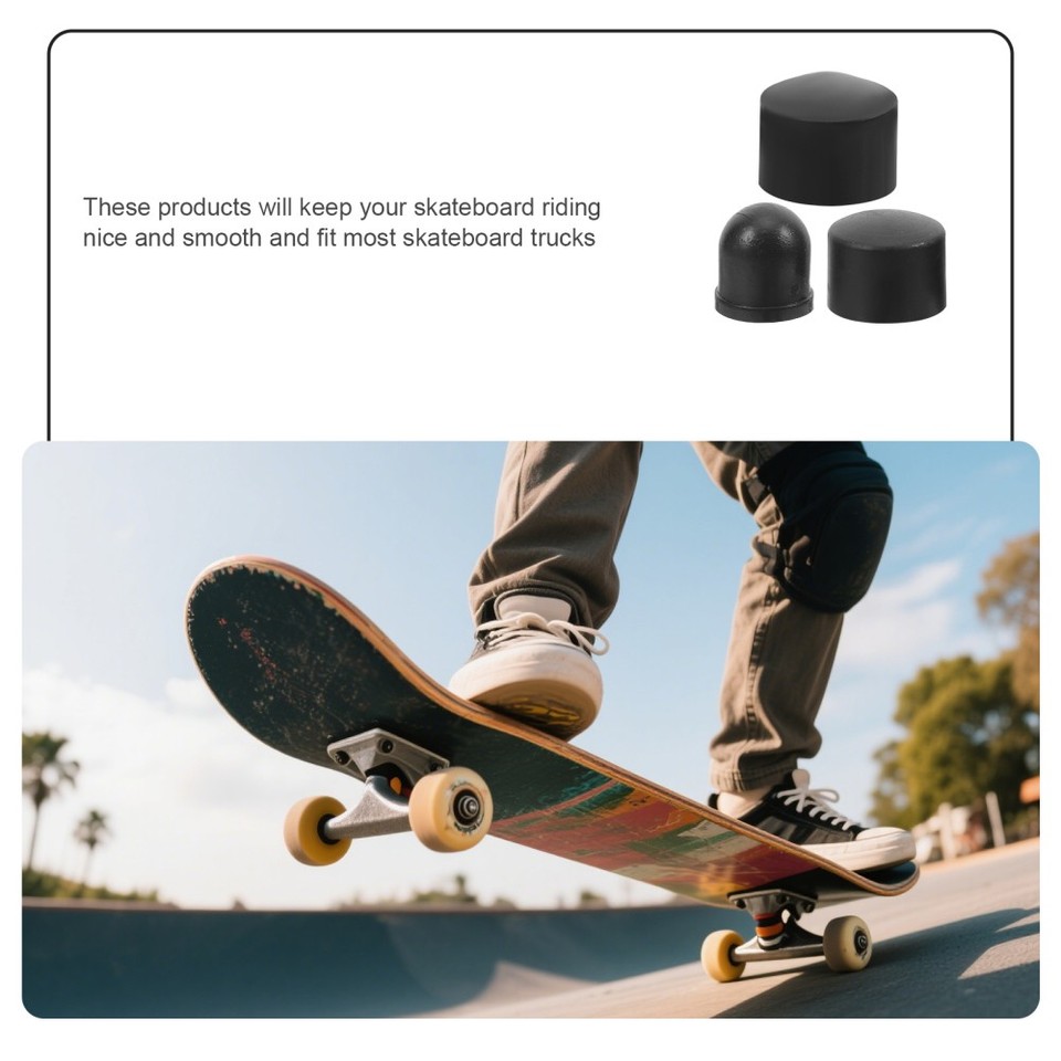 2 Sets of Skateboard Truck Bushing Wear Resistant Pivot Cups Longboard ...