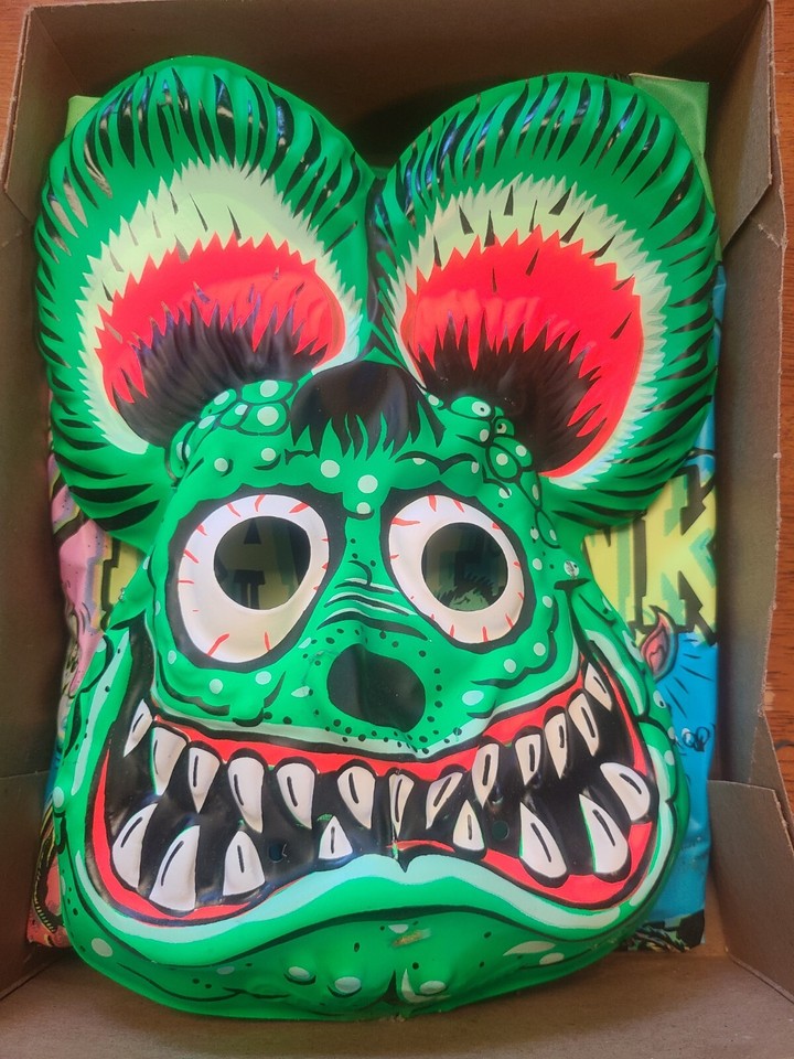 Vintage Ed Roth Rat Fink Mask Collegeville Costume In Original Box Mib ...