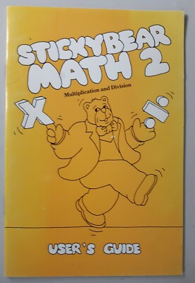 MANUAL 16 Pages Stickybear Math 2 Weekly Reader for Apple II,IIe,IIc ...