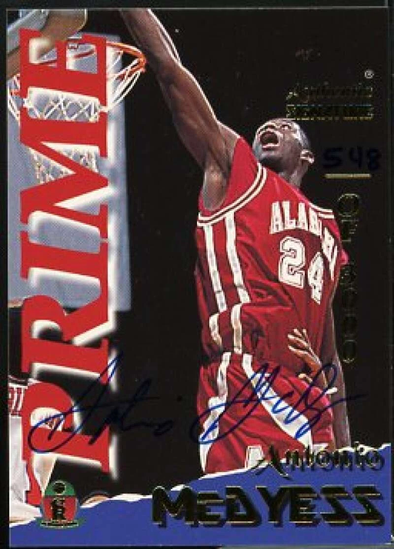 Antonio Mcdyess Signed Basketball Card (Alabama Crimson