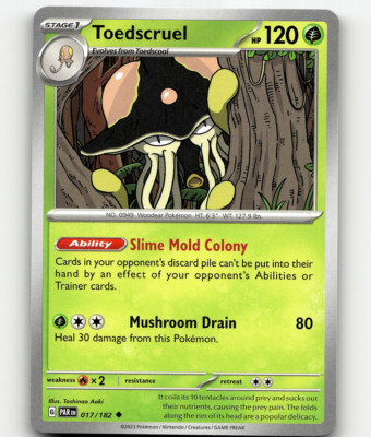Pokemon Toedscruel - 017/182 - Paradox Rift | eBay
