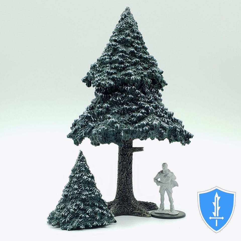 Snowy Pine Medium Tree (dual) - Monster Fight Club D&D Painted Scenery ...