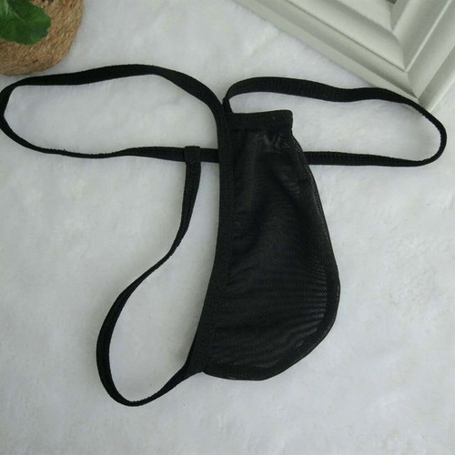 Men See Through Jockstrap Bulge Pouch Low-Rise G-String Thong Briefs ...
