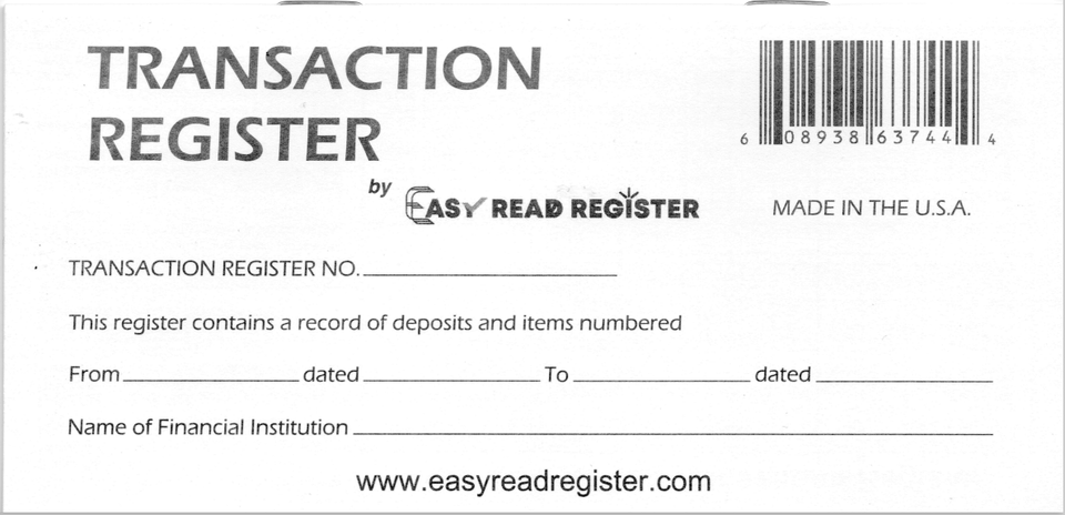 100 Checkbook Transaction Registers 2023-2024-2025 Calendars Easy Read ...