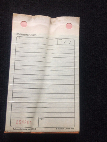 Vintage Twinlock Scribe 654 2-Part Memo Ruled Refill | eBay UK