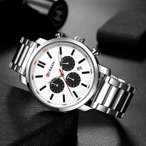 Montre Homme Curren 8315 Analogique Quartz Chronographe Argenté | eBay