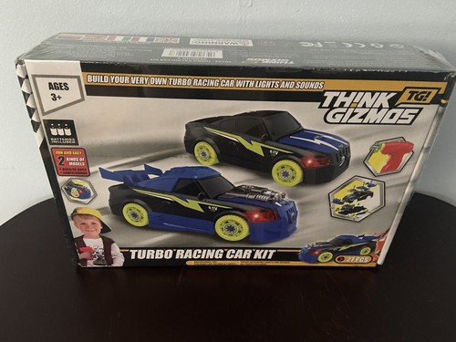Think Gizmos Turbo Racing Car Kit - Build Your Own Toy Kit for Boys and ...