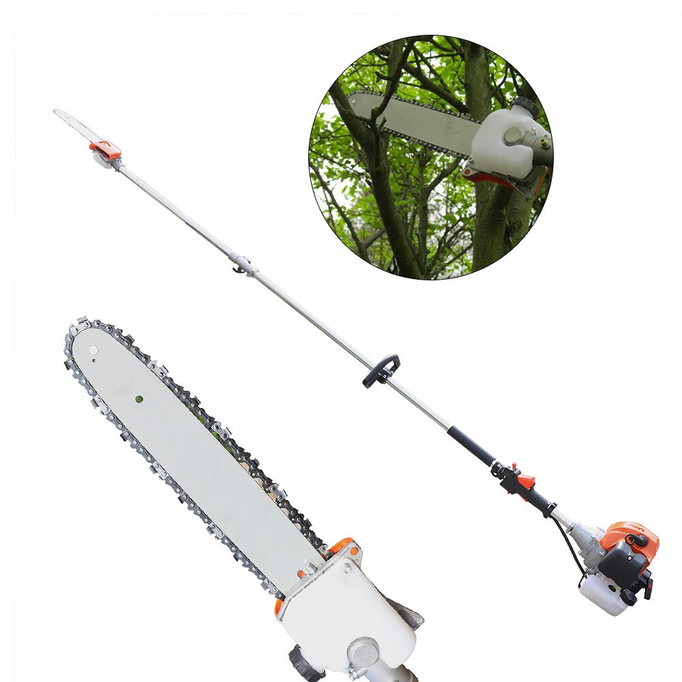 52CC 2-Stroke Chainsaw Pole Saw Pruner Pruning Saw Gas Powered Tree ...