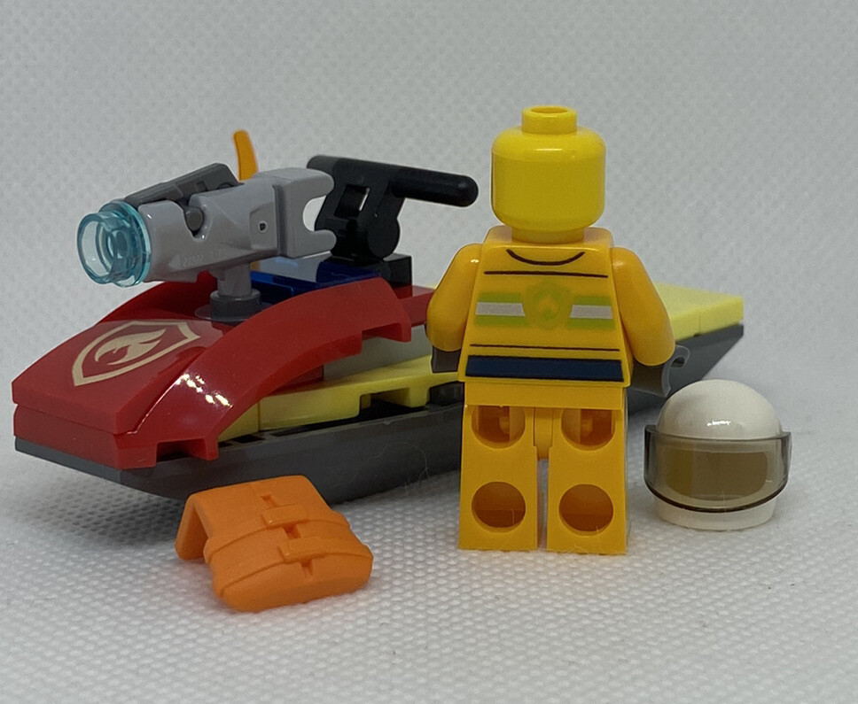 NEW LEGO Fire Water Patrol Jet Ski Woman polybag Rescue 30368 ...