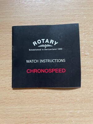 Rotary Watch Instructions - Chronospeed - Brand New | eBay UK