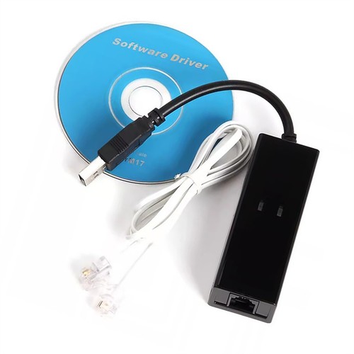 USB 56K External Dial Up Voice Fax Data Modem V.90 V.92 Win7 32/64 Bit ...