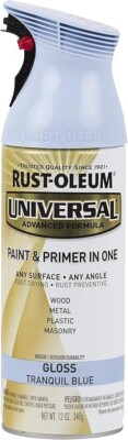 6 PACK RUSTOLEUM UNIVERSAL PAINT+PRIMER GLOSS TRANQUIL BLUE 284961 FREE ...