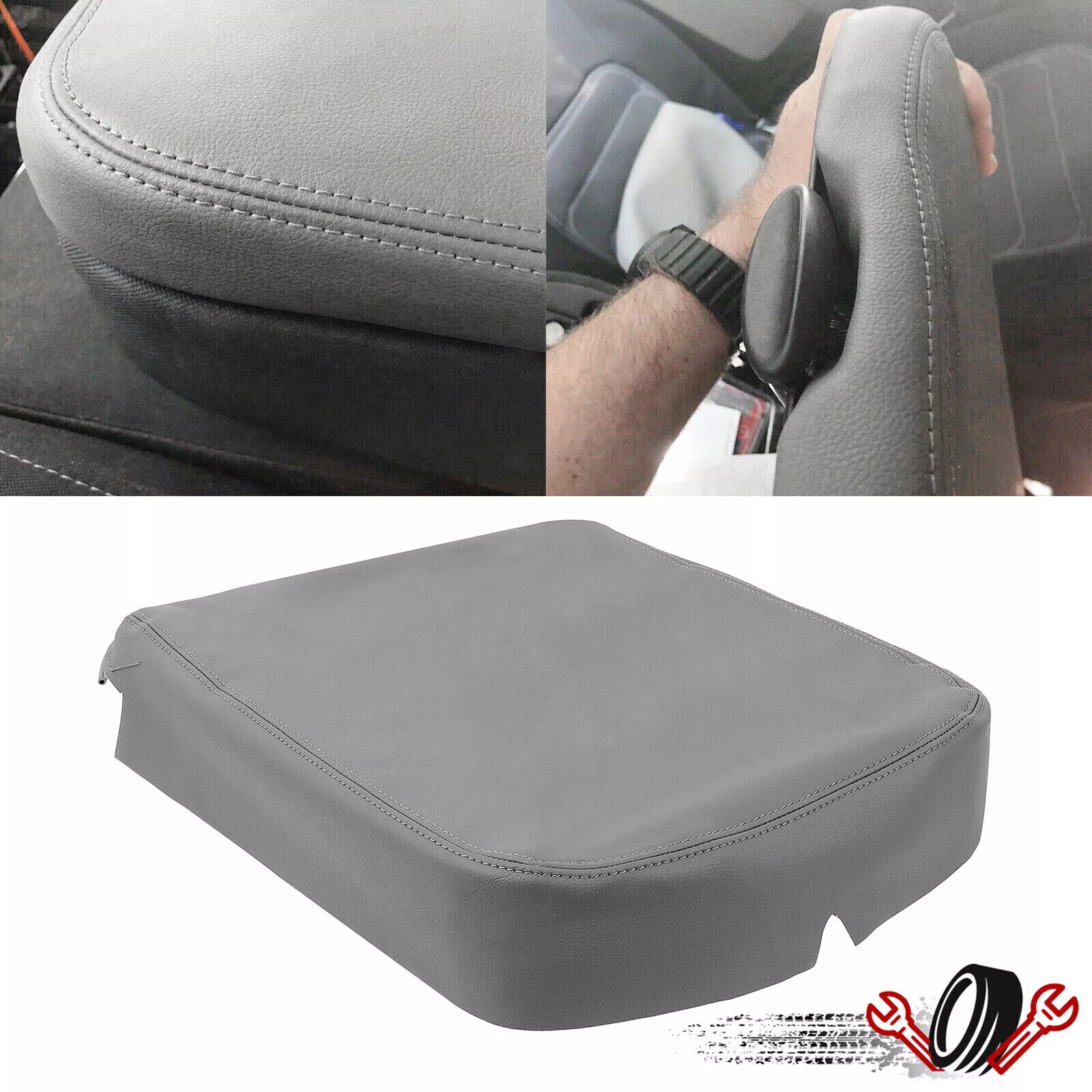 For Dodge Ram 1500 02-08 Leather Center Console Protector Armrest Cover ...